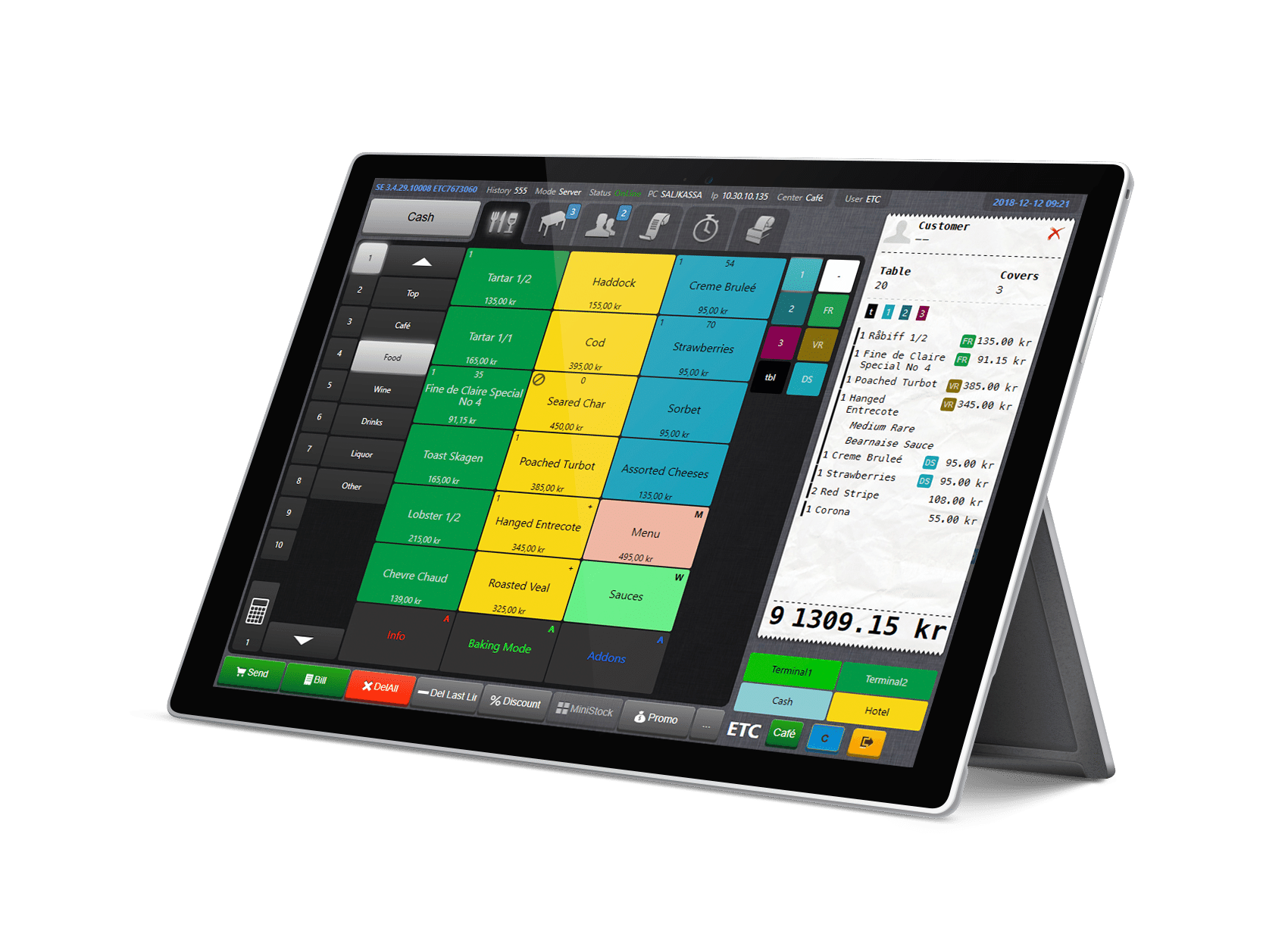 Kassasystem för restaurang - Trivec Systems